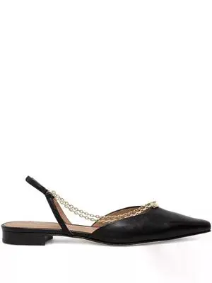 BOSS Charlize Chain-embellished Slingback Flats