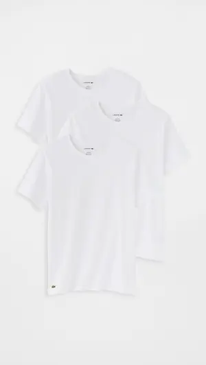 Lacoste Cotton Undershirt Crew Tee 3 Pack