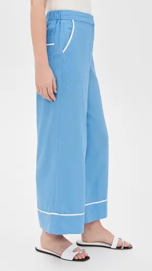 DRESS TO Contrast Trim Crop Pants
