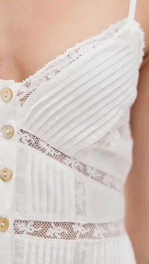 LoveShackFancy Esilda Dress - True White