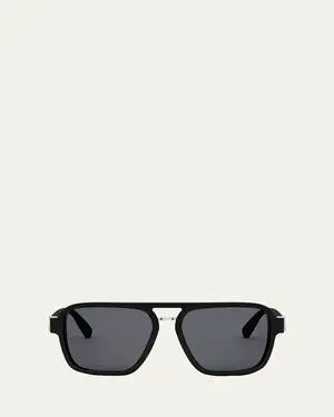 BVLGARI Aluminum Square Sunglasses - Black