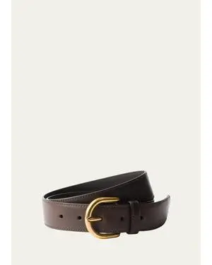 Prada Buckle Leather Belt - Brown
