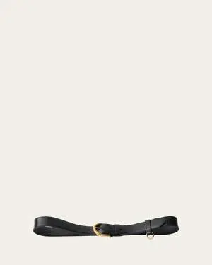 Prada Buckle Leather Belt - Nero