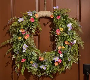 HOME REFLECTIONS As Is 28' Spring Wildflower Wreath - One-color