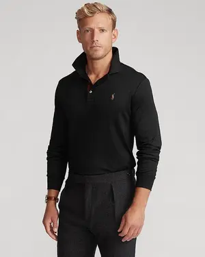 Polo Ralph Lauren Classic Fit Soft Cotton Long-sleeve Polo Shirt - Polo Black