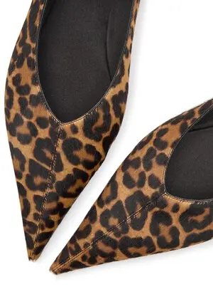 Saint Laurent Nour -print Flats - Leopard