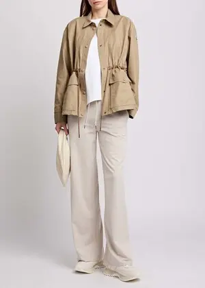 Moncler Saulon Cotton-blend Poplin Parka - Beige