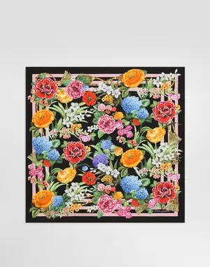 Dolce & Gabbana Floral- Silk Twill Foulard - Print