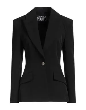 Versace Single-breasted Blazer With Appliqués And Half-belt