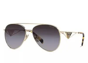 Prada Aviator Sunglasses - Gold/gray Gradient (spr73z Zvn/5d1)