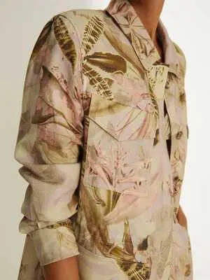NEW YORK BOTANICAL GARDENS Nybg Linen Floral Utility Jacket