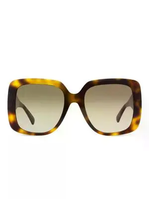 Longchamp Tortoiseshell Oversized Sunglasses - Brown