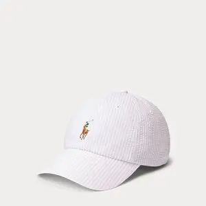 Ralph Lauren Seersucker Cap - Carmel Pink Seersucker