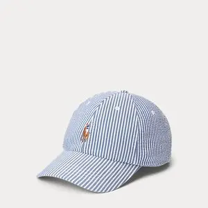 Ralph Lauren Seersucker Cap - Cruise Royal Seersucker