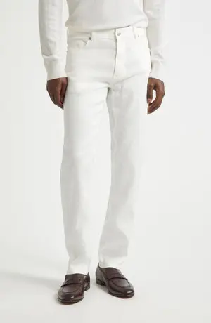 Zegna Slim Fit Jeans - White Sld