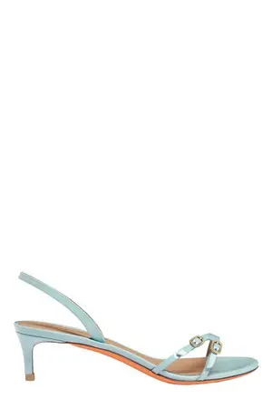 Santoni Patent Leather Mid-heel Sandals