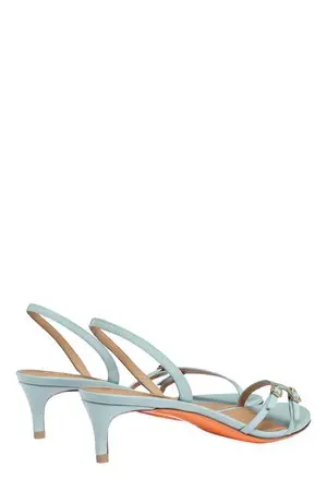 Santoni Patent Leather Mid-heel Sandals