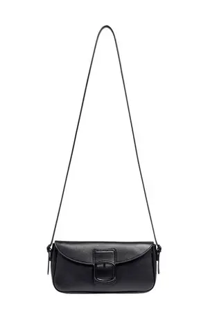 Santoni Leather Shoulder Bag With Buckle Detail