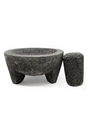 VERVE CULTURE Molcajete In Basket
