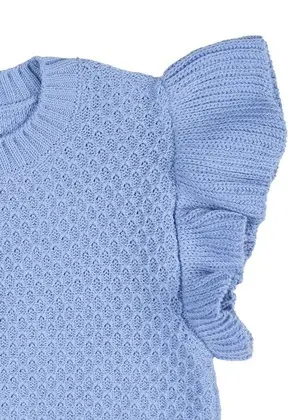 FLORENCE EISEMAN Short Sleeve Sweater With Ruffle