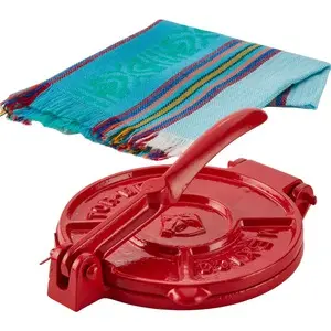 VERVE CULTURE Cast Iron Tortilla Kit - Red