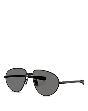 Moncler Vizla 55mm Aviator Sunglasses - Matte Black