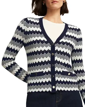 HOBBS LONDON Osterley Cardigan - Navy Ivory