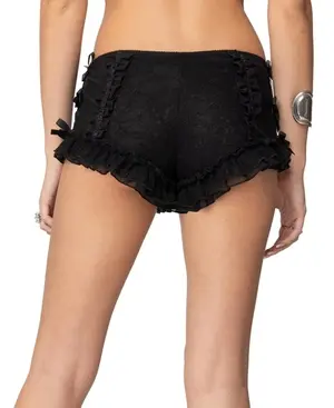 EDIKTED Knox Ruffle Micro Shorts