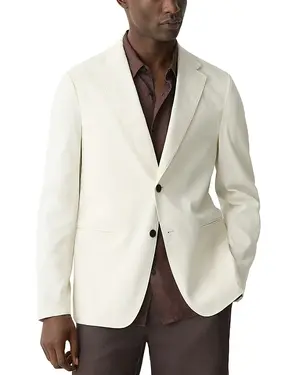 Theory Clinton Blazer In Good Linen - Eggshell