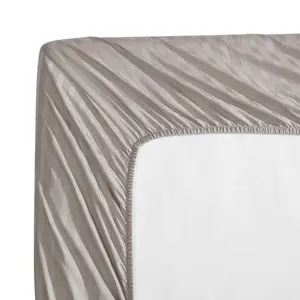 Vera Wang Dobby Stripe 4 Piece Sheet Set, King - Brown Clay