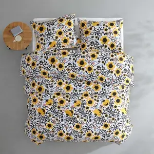 Marimekko Mykero Cotton Percale 3 Piece Comforter Set, Full Queen