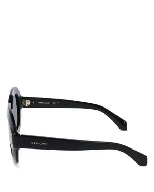 FERRAGAMO Rivert Oversized Square Sunglasses, 54mm - Black