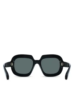 FERRAGAMO Rivert Oversized Square Sunglasses, 54mm - Black