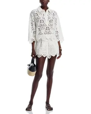 Cara Cara Erica Embroidered Eyelet Shirt