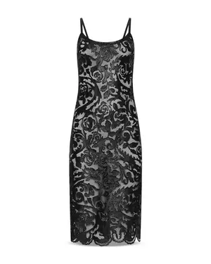 L'Agence Kazuko Laser Cut Midi Dress