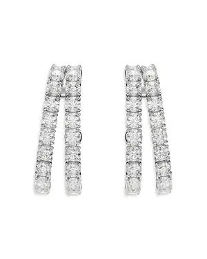 SWAROVSKI Matrix Crystal Double Row Cuff Stud Earrings