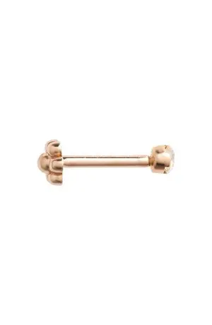 MARIA TASH Single Invisible Set Diamond Stud Earring - Rose Gold