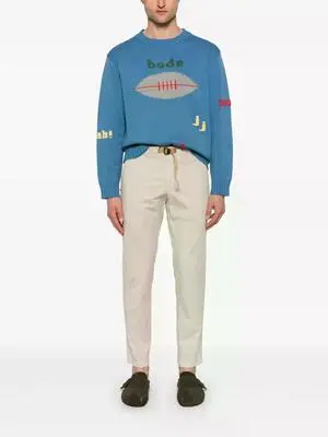 WHITE SAND Belted Chino Trousers - Neutrals