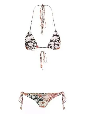 AMIR SLAMA Floral-print Bikini - White