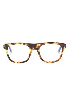 TOM FORD Tortoiseshell Square-frame Glasses - Brown