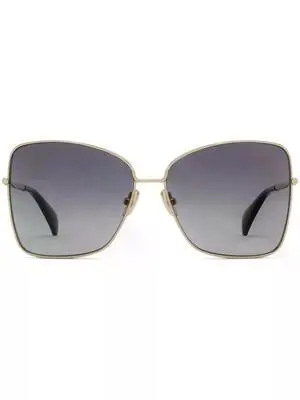Max Mara Square-frame Sunglasses - Gold