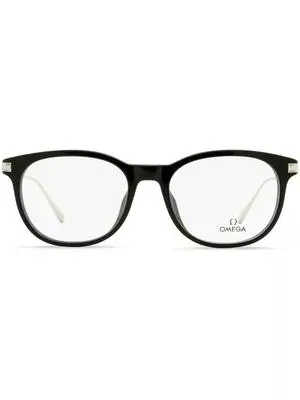 Omega Round Frame Glasses - Black