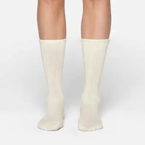 SKIMS Ribbed Crew Socks - Bone