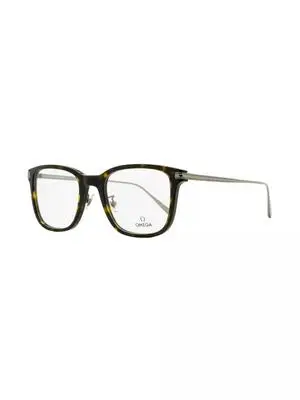 Omega Tortoiseshell Square-frame Glasses