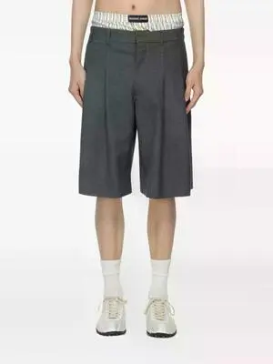 MARINE SERRE Regenerated Tailored Shorts - Grey