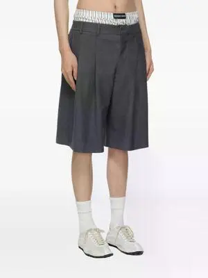 MARINE SERRE Regenerated Tailored Shorts - Grey