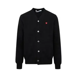 Play Comme Des Garcon Small Heart Cardigan