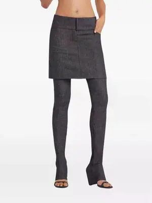 COURREGES Belted Mini Skirt - Grey