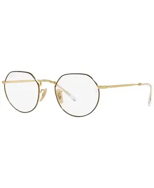 Ray-ban Jack Irregular Eyeglasses - Black On Arista