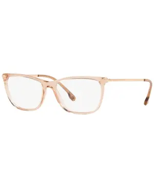 Versace Pillow Eyeglasses With Strass Embellishments - Trans Brown